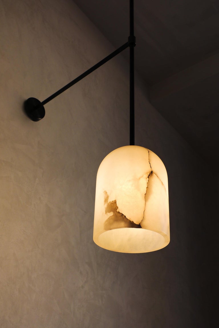Belfry Arm Custom Alabaster Pendant by Contain For Sale at 1stDibs