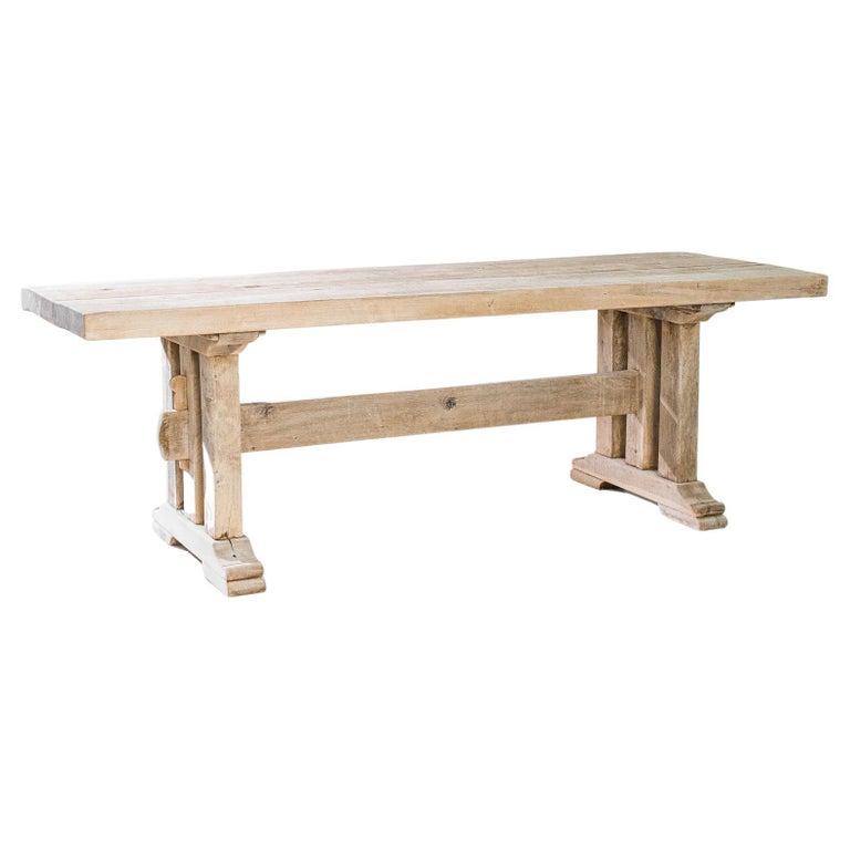 Belgian Bleached Oak Dining Table at 1stDibs | bleached dining table ...