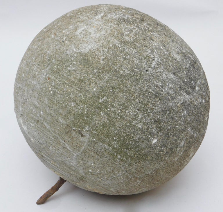 Belgian Cast Stone Ball Garden Ornament For Sale at 1stDibs