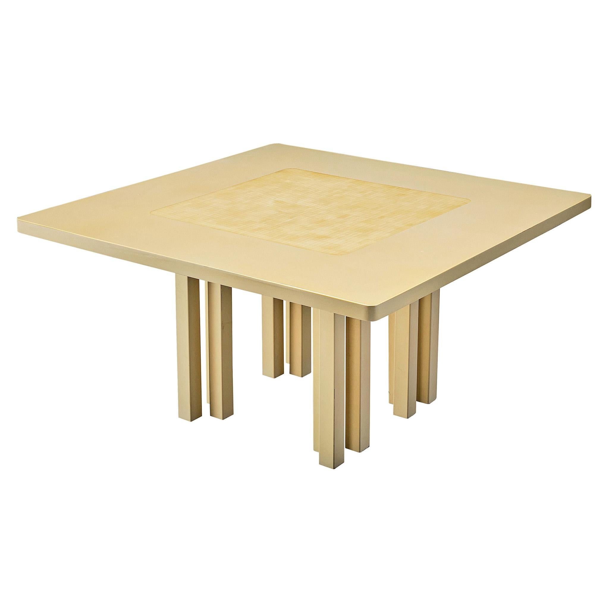 Belgian Bluestone Dining Table with Iron Base For Sale at 1stDibs