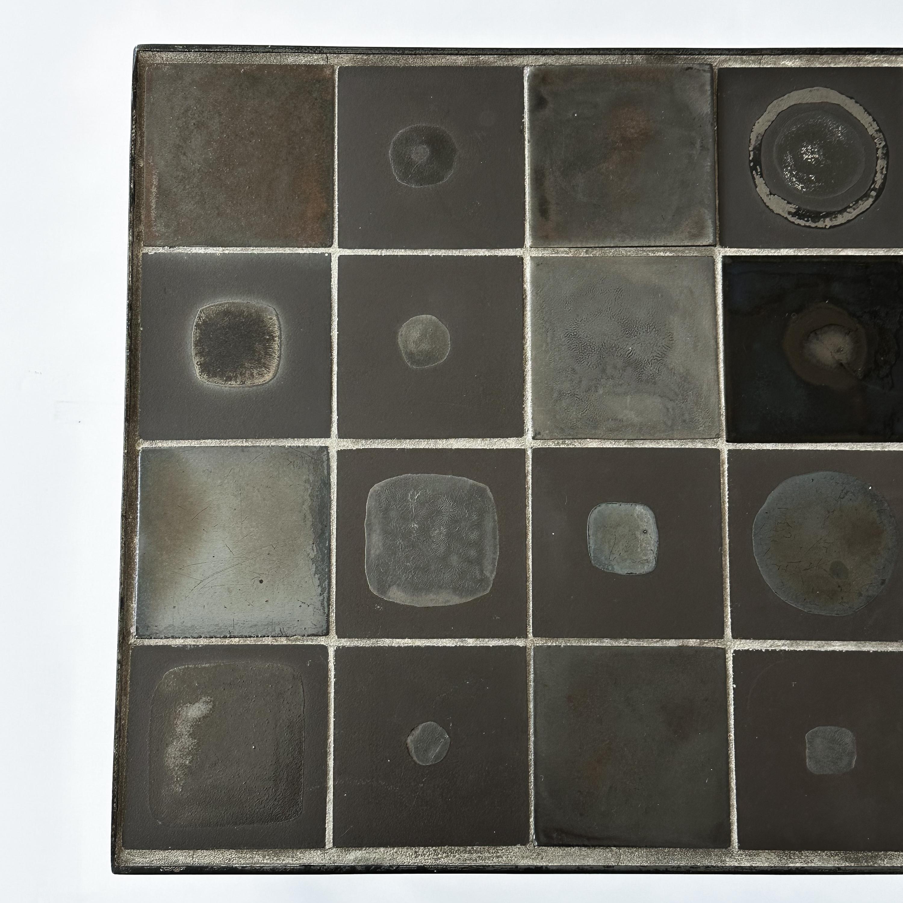 Belgian Ceramic Tile Top Coffee Table at 1stDibs