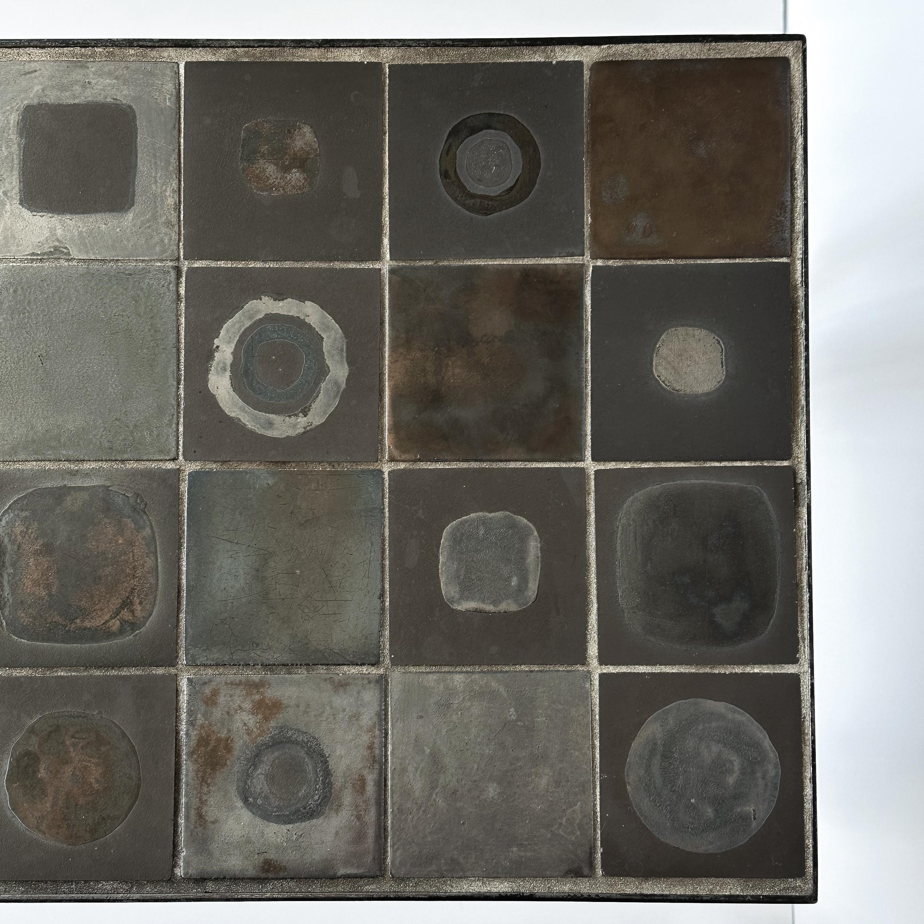 Belgian Ceramic Tile Top Coffee Table at 1stDibs