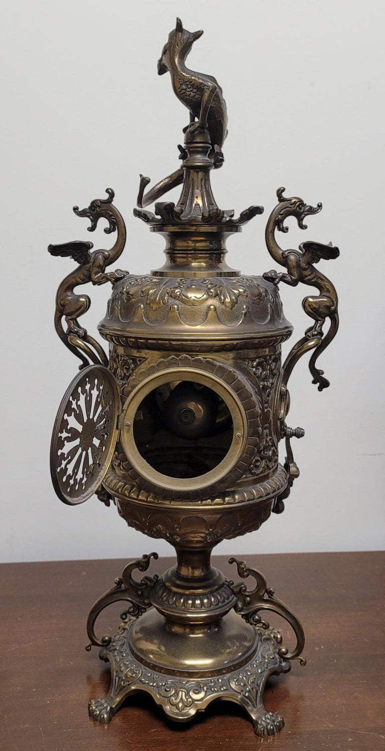 Belgian Empire Gilt Metal Three-Piece Garniture Clock Candelabras Set ...
