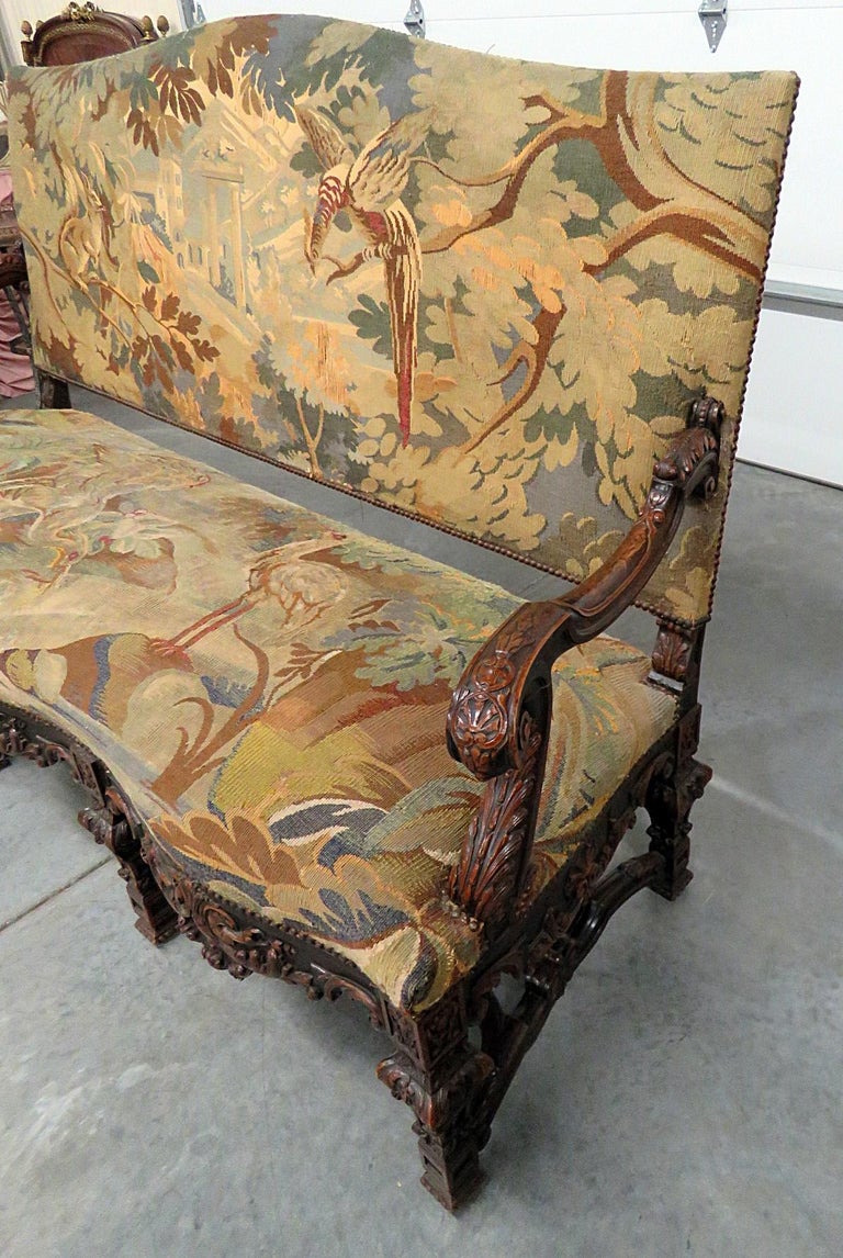 Belgian Renaissance Style Needlepoint Sofa For Sale at 1stDibs