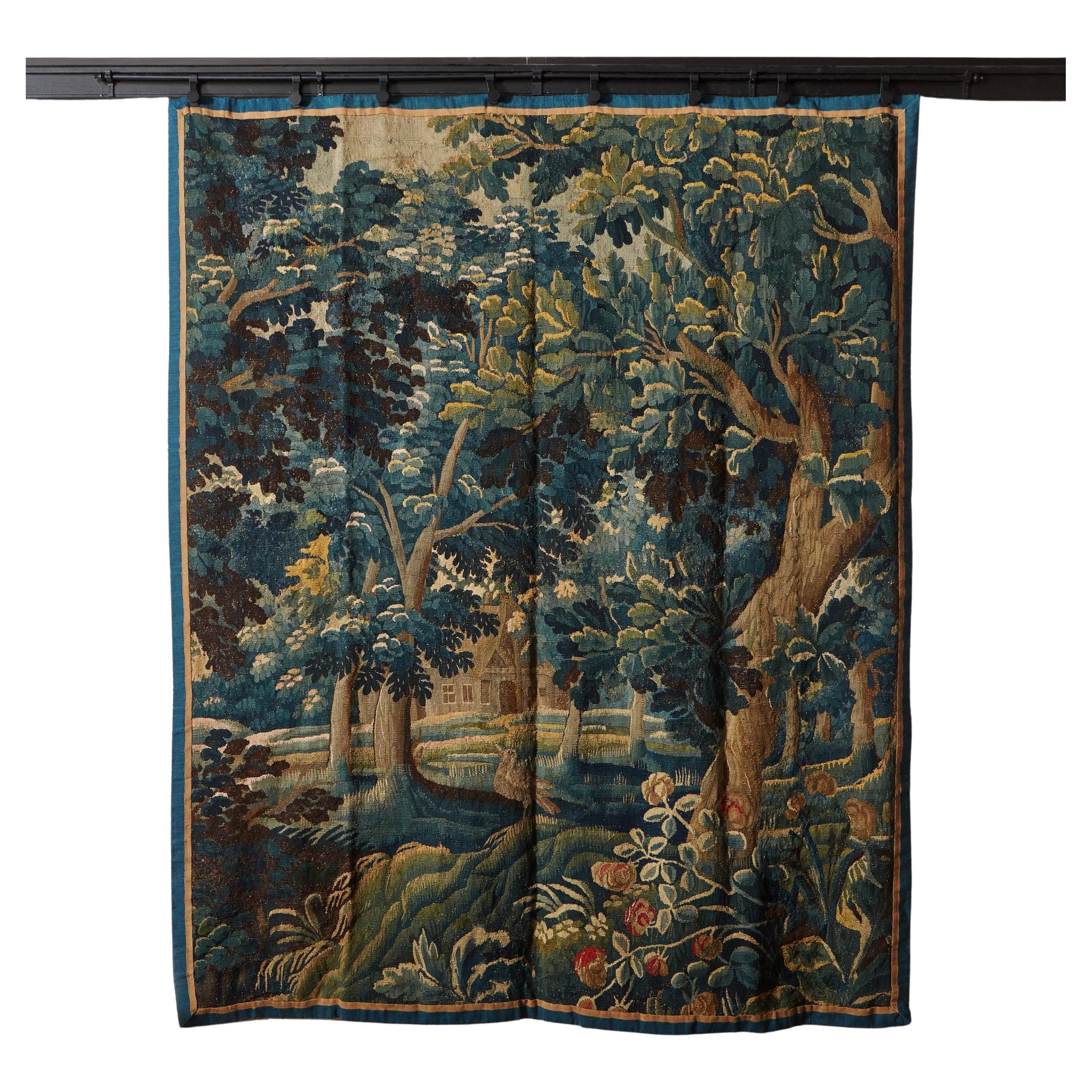 Belgian Verdant Tapestry, Early 20th Century For Sale at 1stDibs