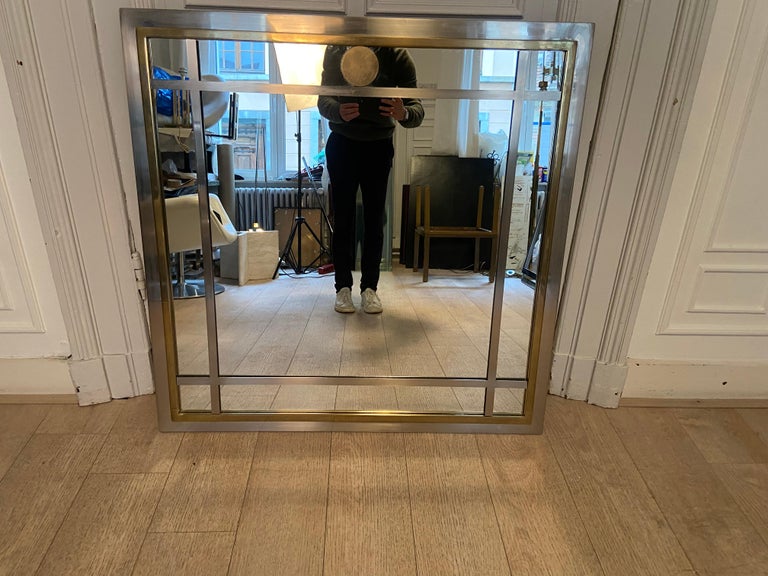 Belgo Chrome Mirror, 1980s For Sale at 1stDibs
