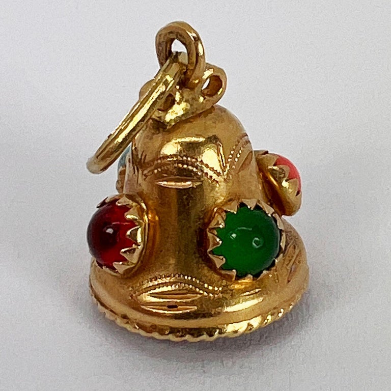 Bell 18K Yellow Gold Charm Pendant For Sale at 1stDibs