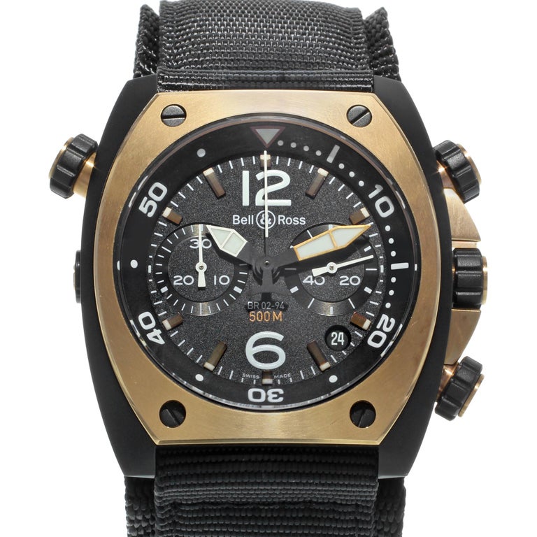 Bell and Ross Marine Black Matte PVD Steel Automatic Men’s Watch BR02 ...