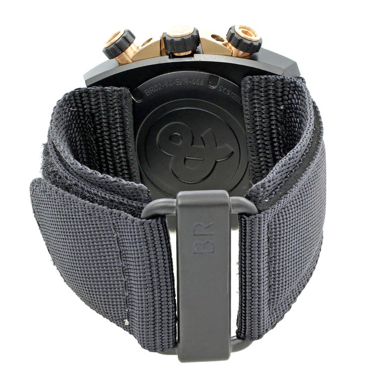 Bell and Ross Marine Black Matte PVD Steel Automatic Mens Watch BR02 ...