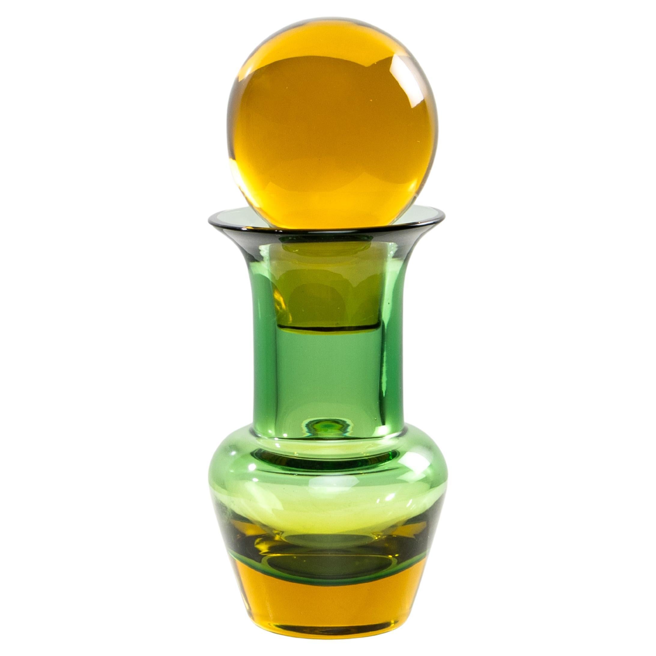 Blue and Clear Murano "Sommerso" Glass Decanter by Mario Pinzoni for ...