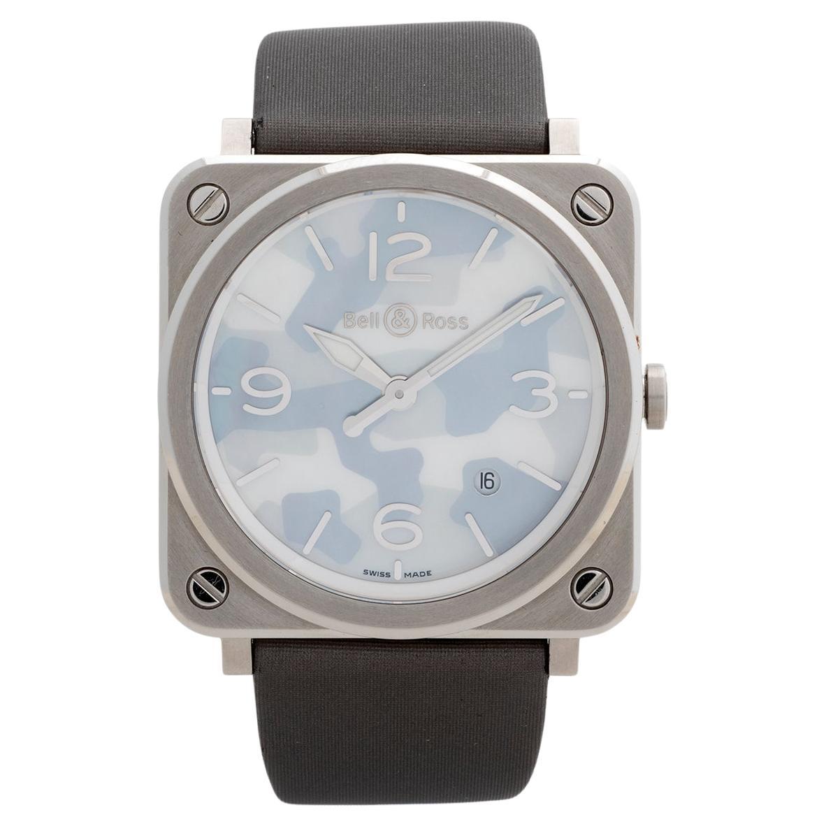 Bell and Ross Aviator Quartz Wristwatch Ref BRS-64-S, Mother of Pearl ...