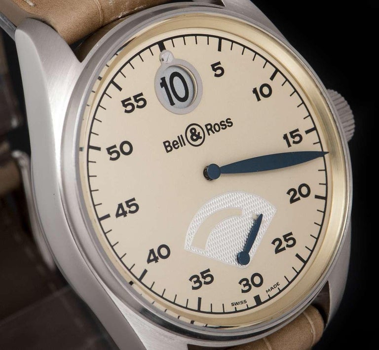 Bell and Ross Ltd Ed 123 Jumping Hour Platinum Cream Dial 123JH ...