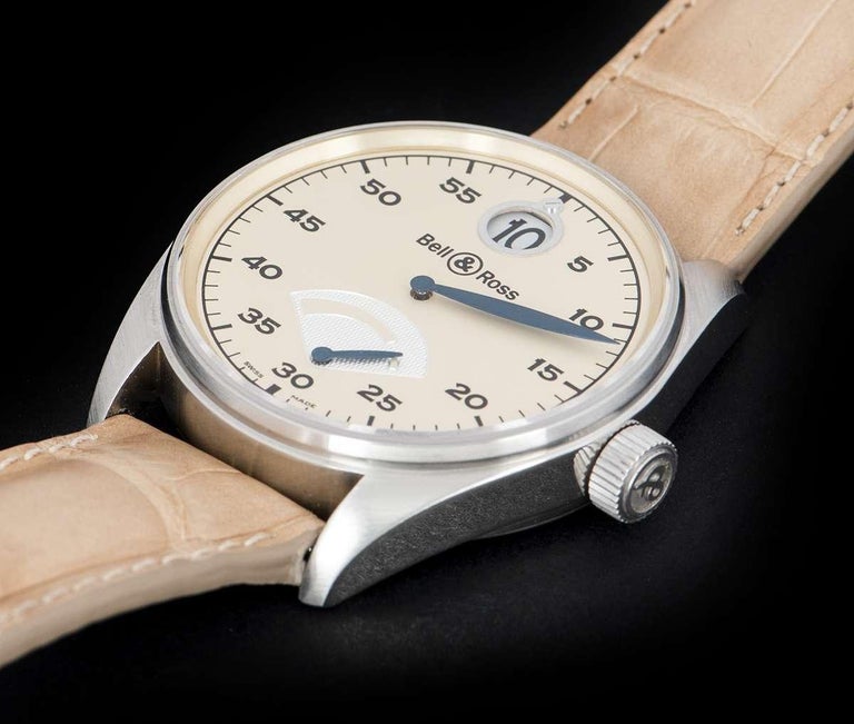 Bell and Ross Ltd Ed 123 Jumping Hour Platinum Cream Dial 123JH ...