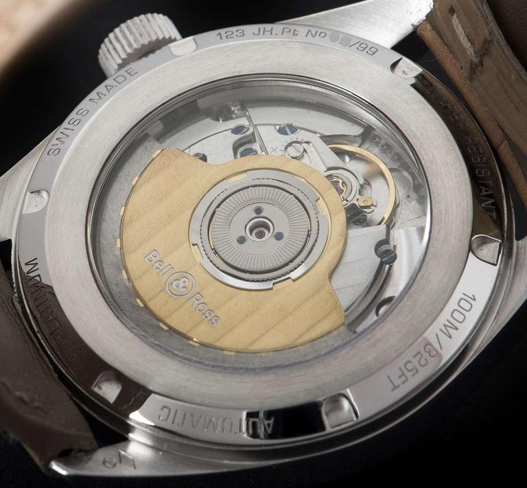 Bell and Ross Ltd Ed 123 Jumping Hour Platinum Cream Dial 123JH ...