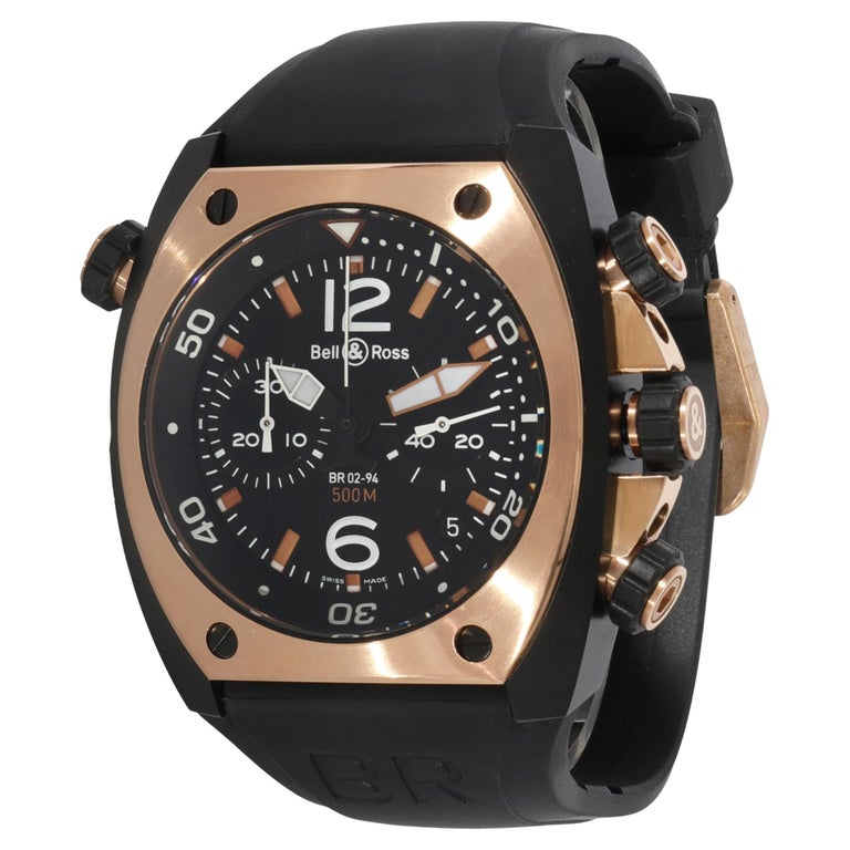 Bell and Ross Marine Chronograph BR02-94 Men's Watch in PVD/18k Rose ...