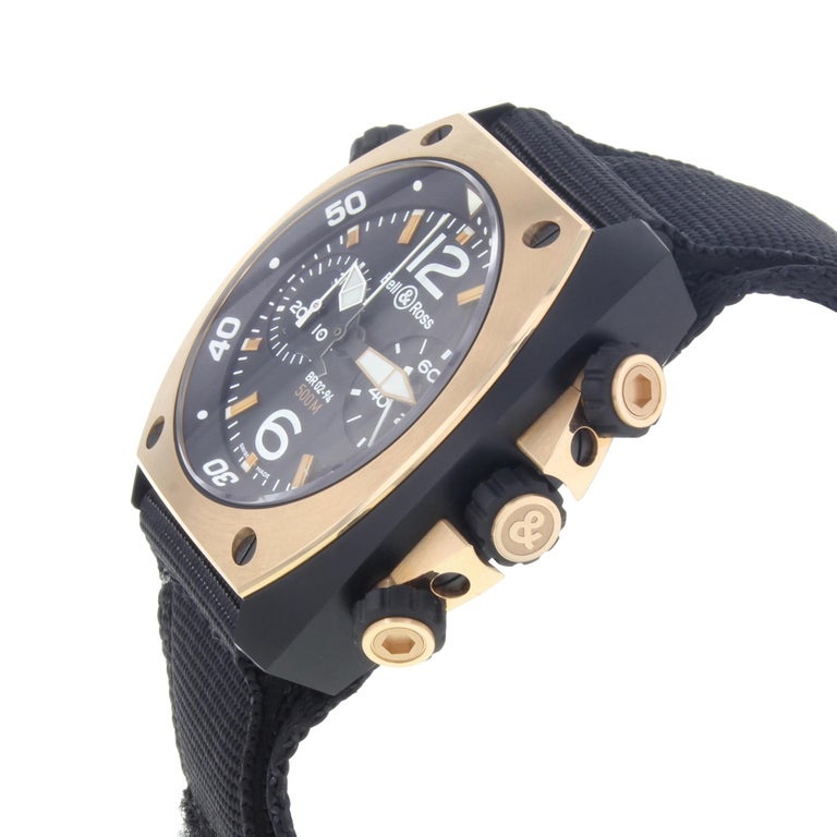 Bell and Ross Marine Matte PVD Black Steel Automatic Mens Watch BR02 ...