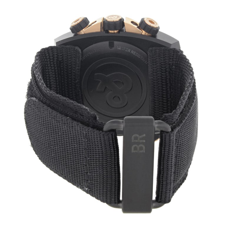 Bell and Ross Marine Matte PVD Black Steel Automatic Mens Watch BR02 ...