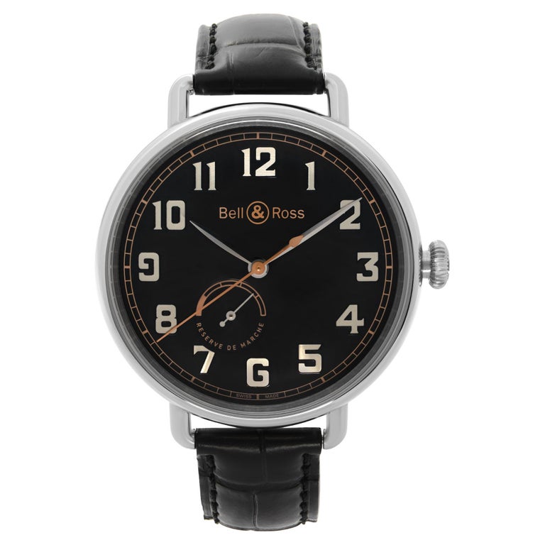 Bell and Ross WW1-97 Heritage Steel Black Dial Mens Watch BRWW197-HER ...