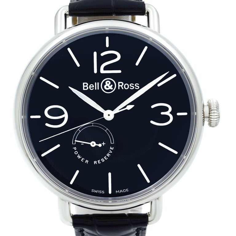 Bell and Ross WW1 Power Reserve Steel Black Dial Automatic Watch ...