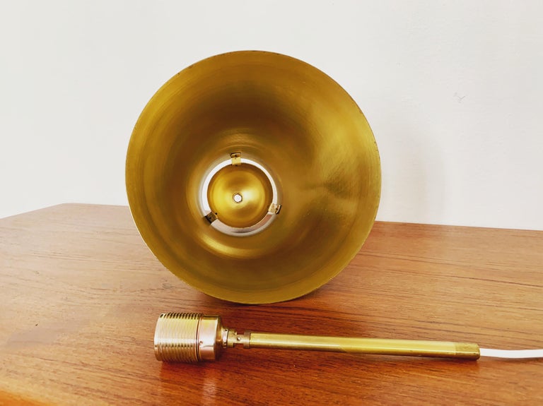 Bell shaped brass pendant lamp For Sale at 1stDibs