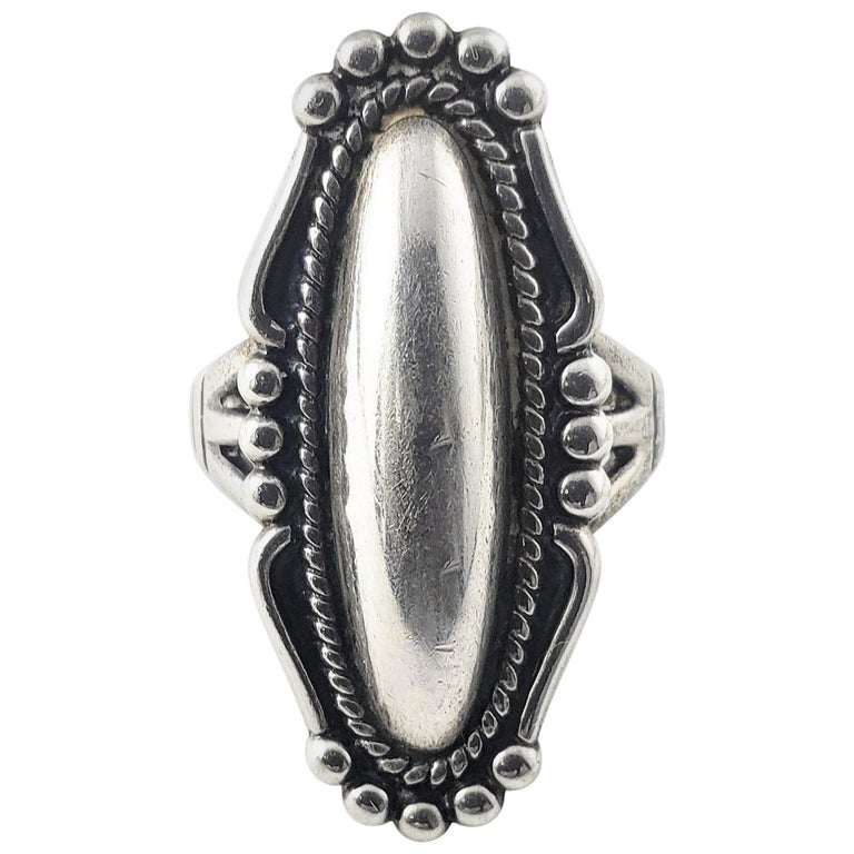 Bell Trading Post Sterling Silver Linear Ring at 1stDibs