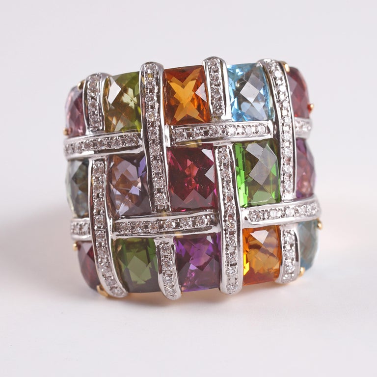 Bellarri Diamond Gemstone Ring at 1stDibs