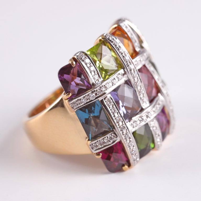 Bellarri Diamond Gemstone Ring at 1stDibs