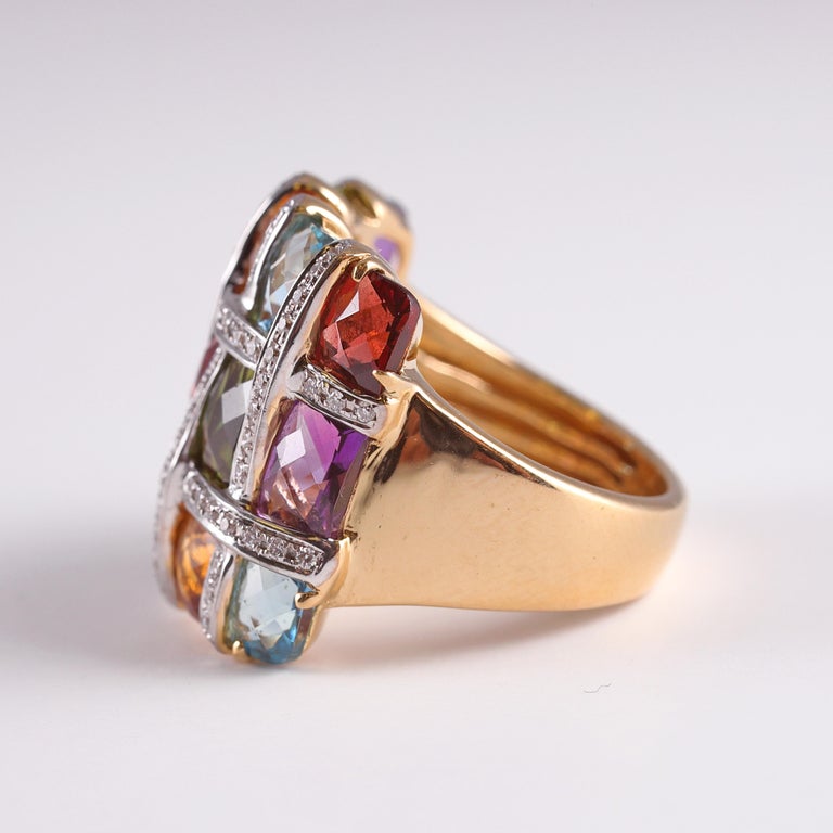 Bellarri Diamond Gemstone Ring at 1stDibs