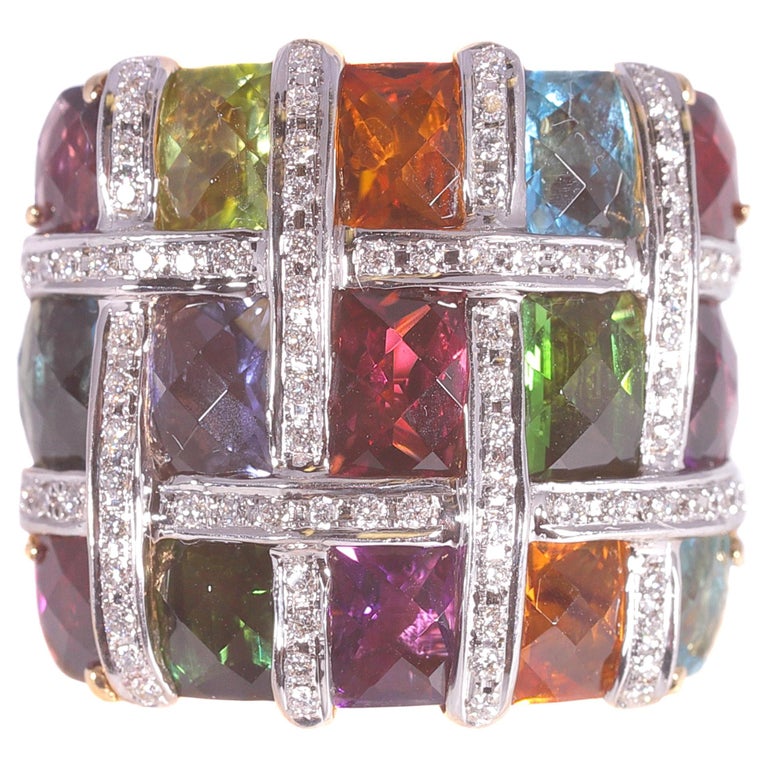 Bellarri Diamond Gemstone Ring at 1stDibs