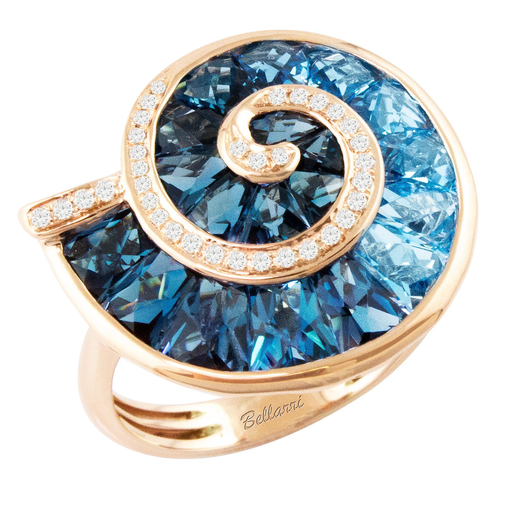 Bellarri the Cove Gold Diamond Multi Gemstone Ring For Sale at 1stDibs