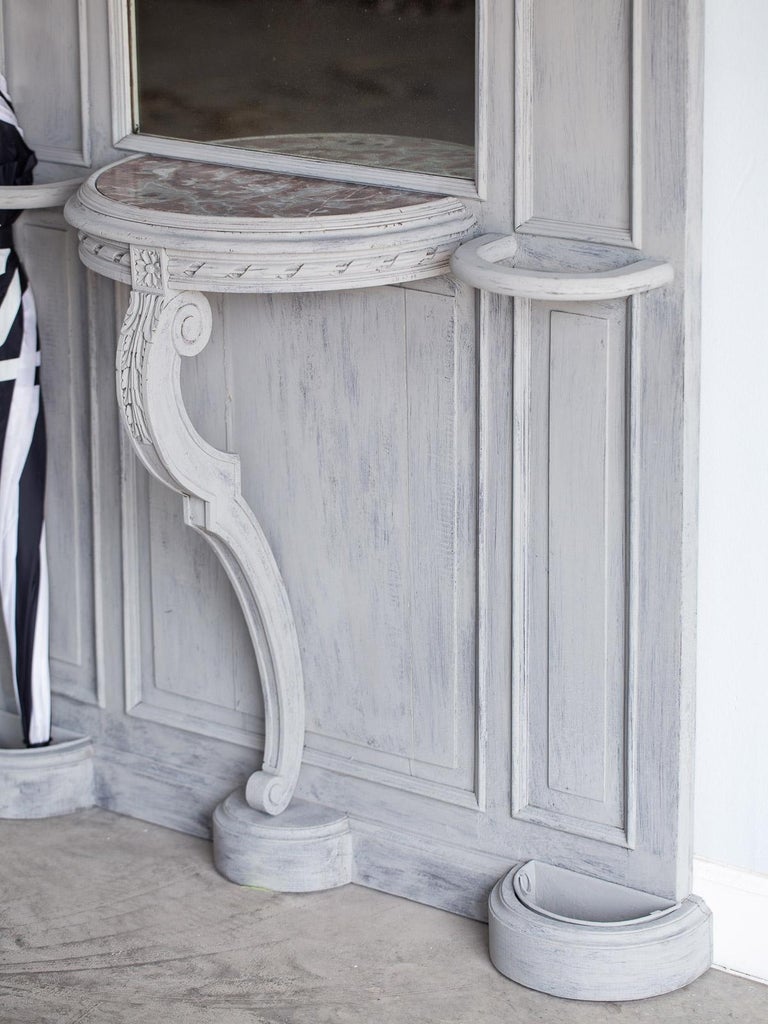 Belle Époque Antique French Painted Hall Stand Mirror, circa 1890 For ...