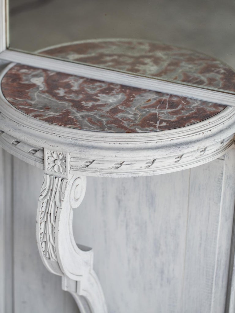 Belle Époque Antique French Painted Hall Stand Mirror, circa 1890 For ...