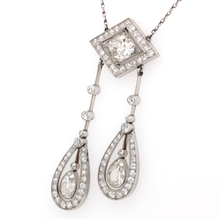 Belle Époque Diamond Negligee Lavalier, 1900 at 1stDibs