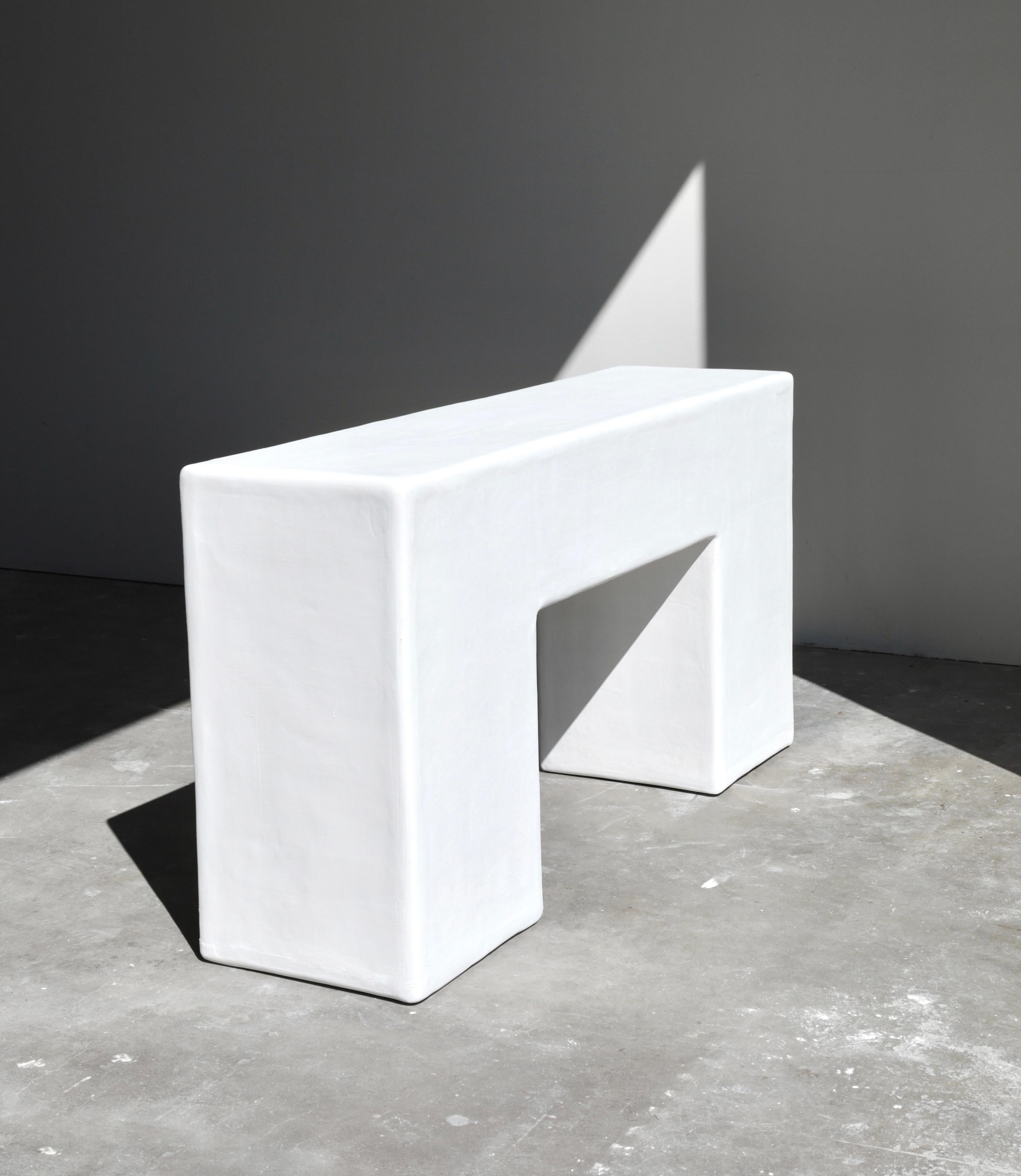 bello brutalist chunky block plaster console by öken house studios For ...