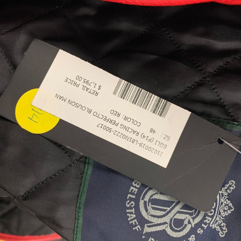 BELSTAFF Size S Red Leather Racing Perfecto Blouson Motorcycle Jacket ...