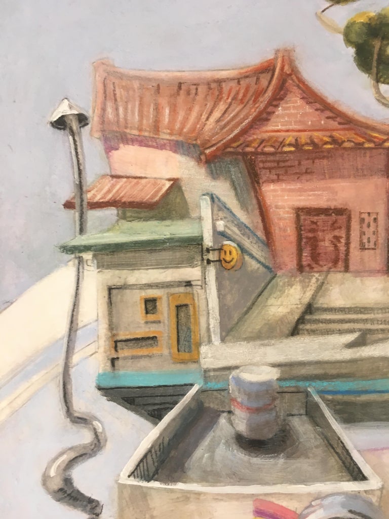 Benjamin Duke - Hyperobject, Surreal Architectural Landscape, Blue Sky ...