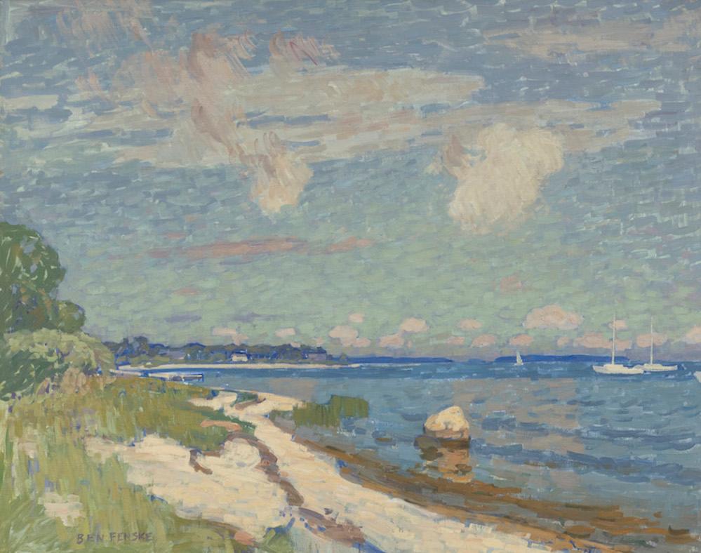Ben Fenske - Secret Beach, Pink Clouds at 1stDibs | ben fenske artist ...