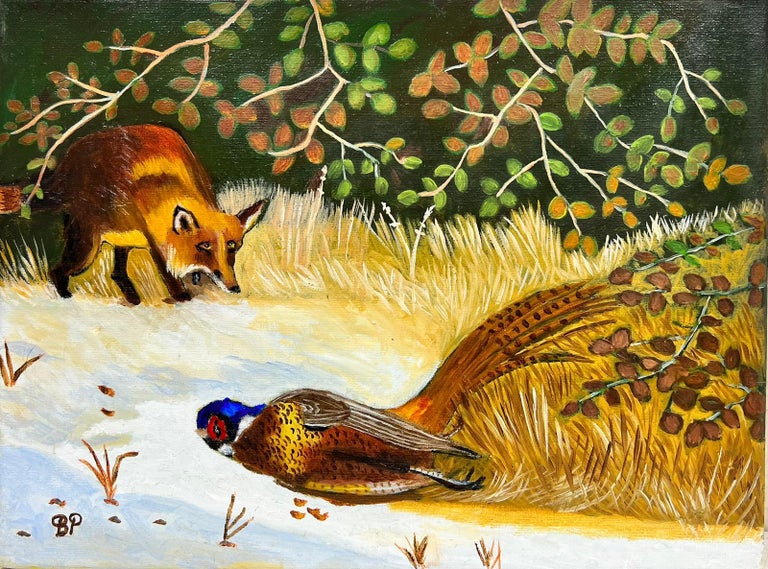 Ben Powell - Contemporary British Acrylic Painting Fox and Pheasant ...