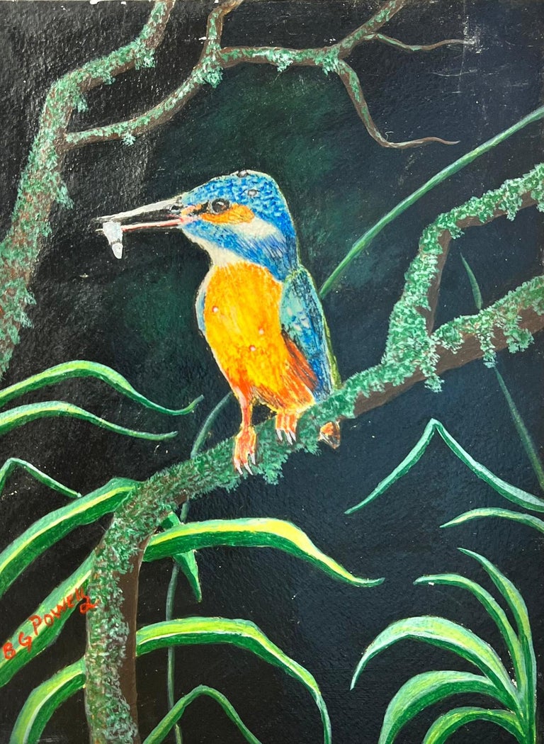 Ben Powell - Contemporary British Acrylic Painting Kingfisher Bird ...