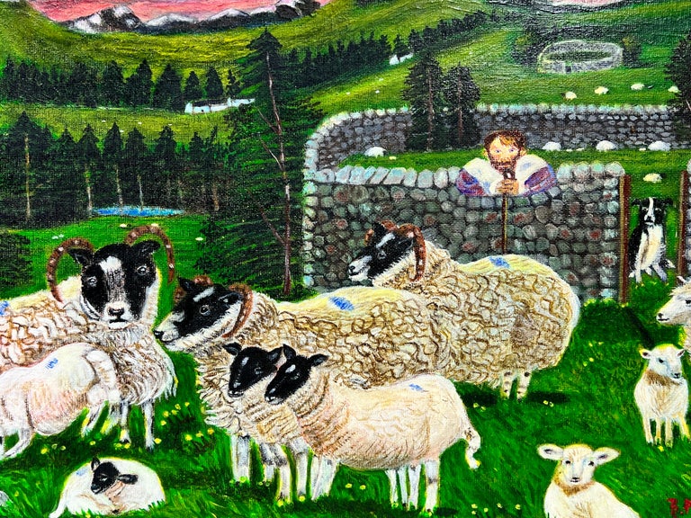 Ben Powell - Peinture britannique contemporaine d'un fermier avec ...