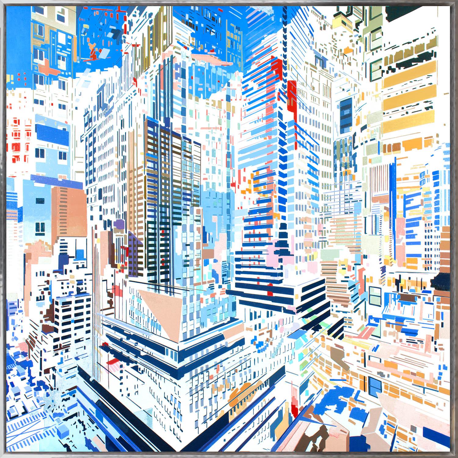 Rupert Aker - A Cotswold Harvest, Expressionist Landscape Painting ...