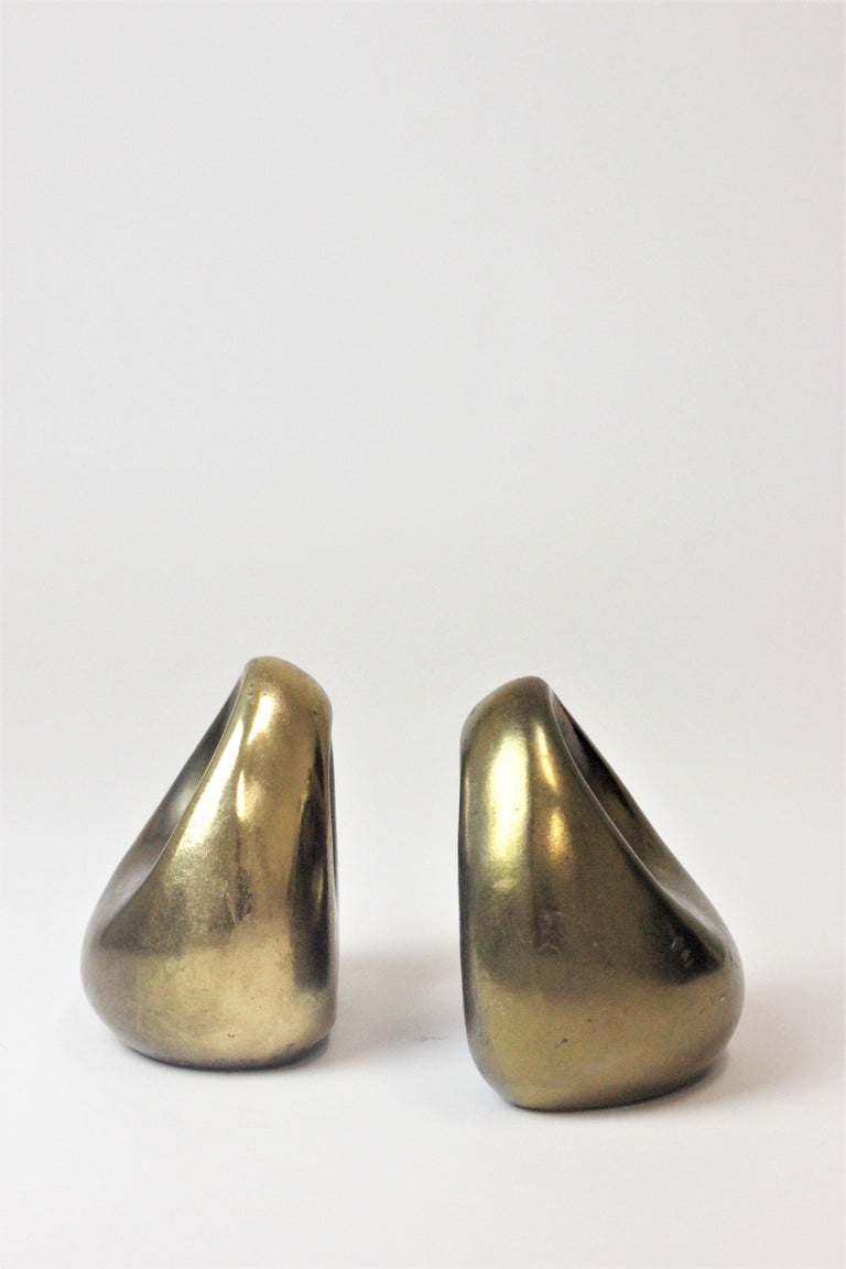 Ben Seibel for Jenfred-Ware Midcentury Gold Orb Bookends For Sale at ...