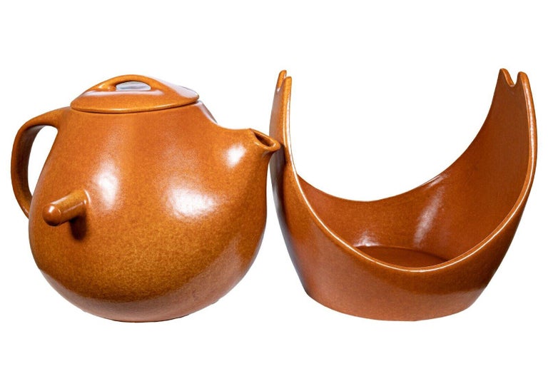Ben Seibel Raymor Roseville Terra Cotta Tilting Coffee Pot, Pitcher ...