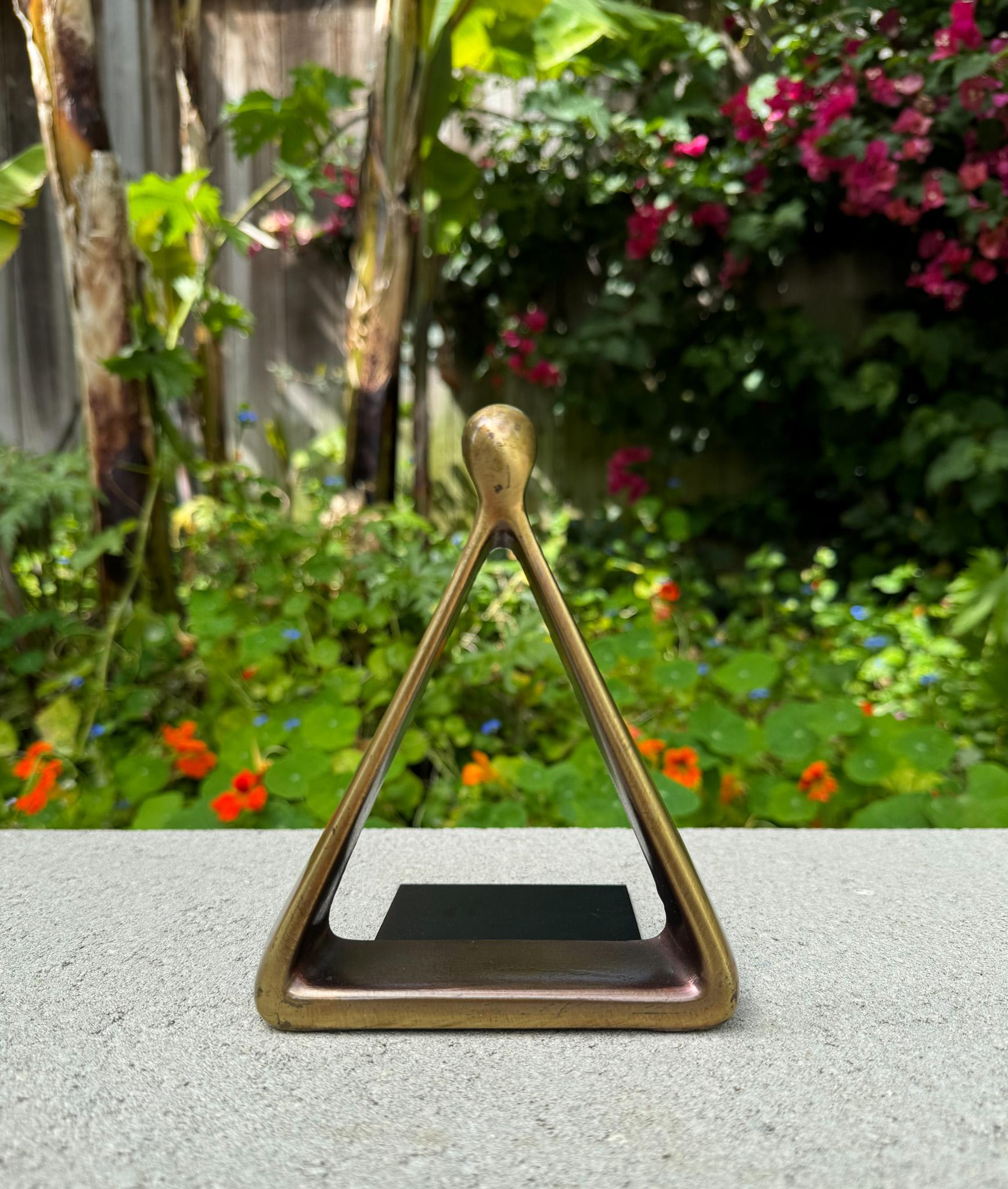 Ben Seibel Triangle Brass Bookends for Jenfred Ware, c.1960 For Sale at ...