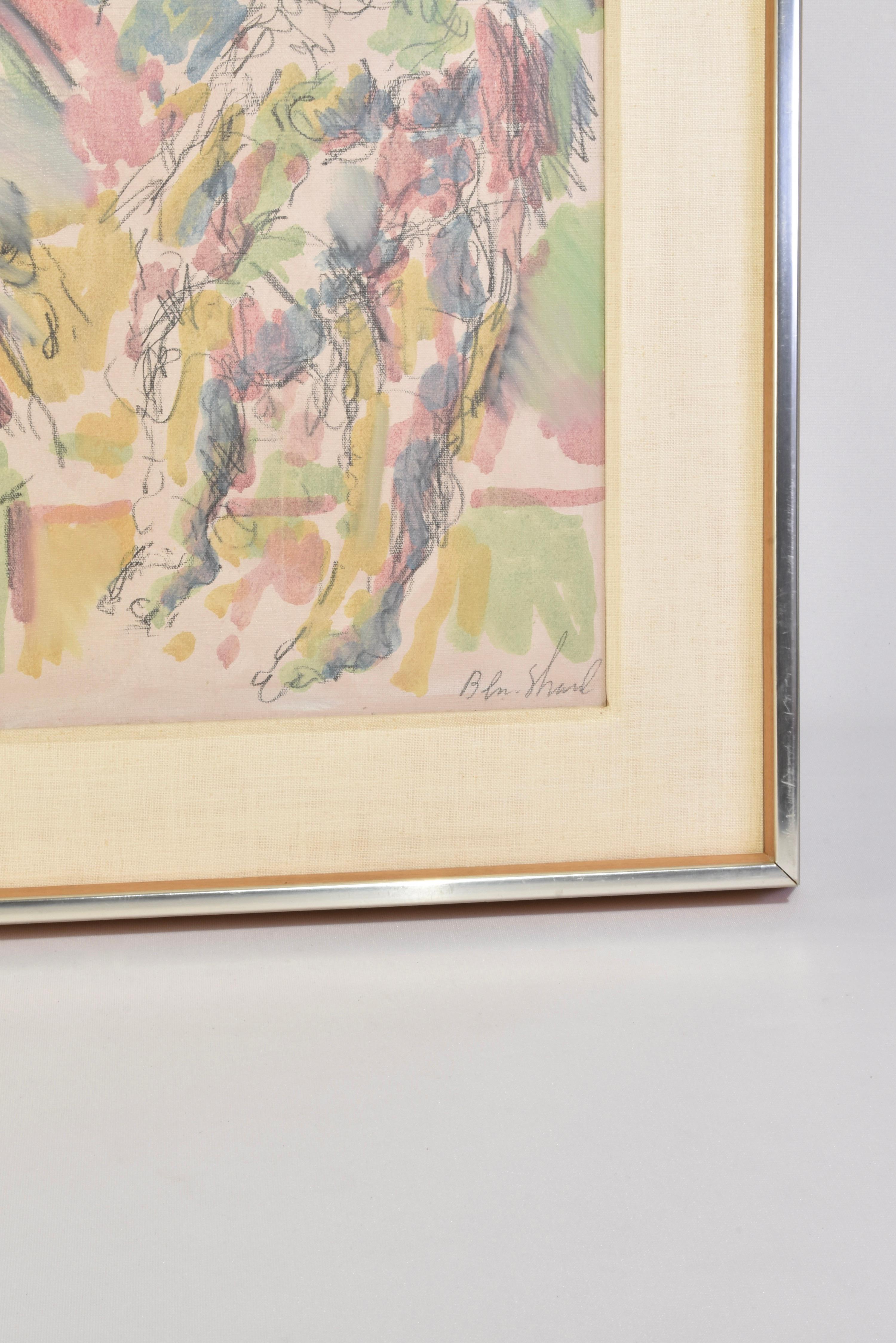 Ben Shahn, Framed Painting For Sale at 1stDibs