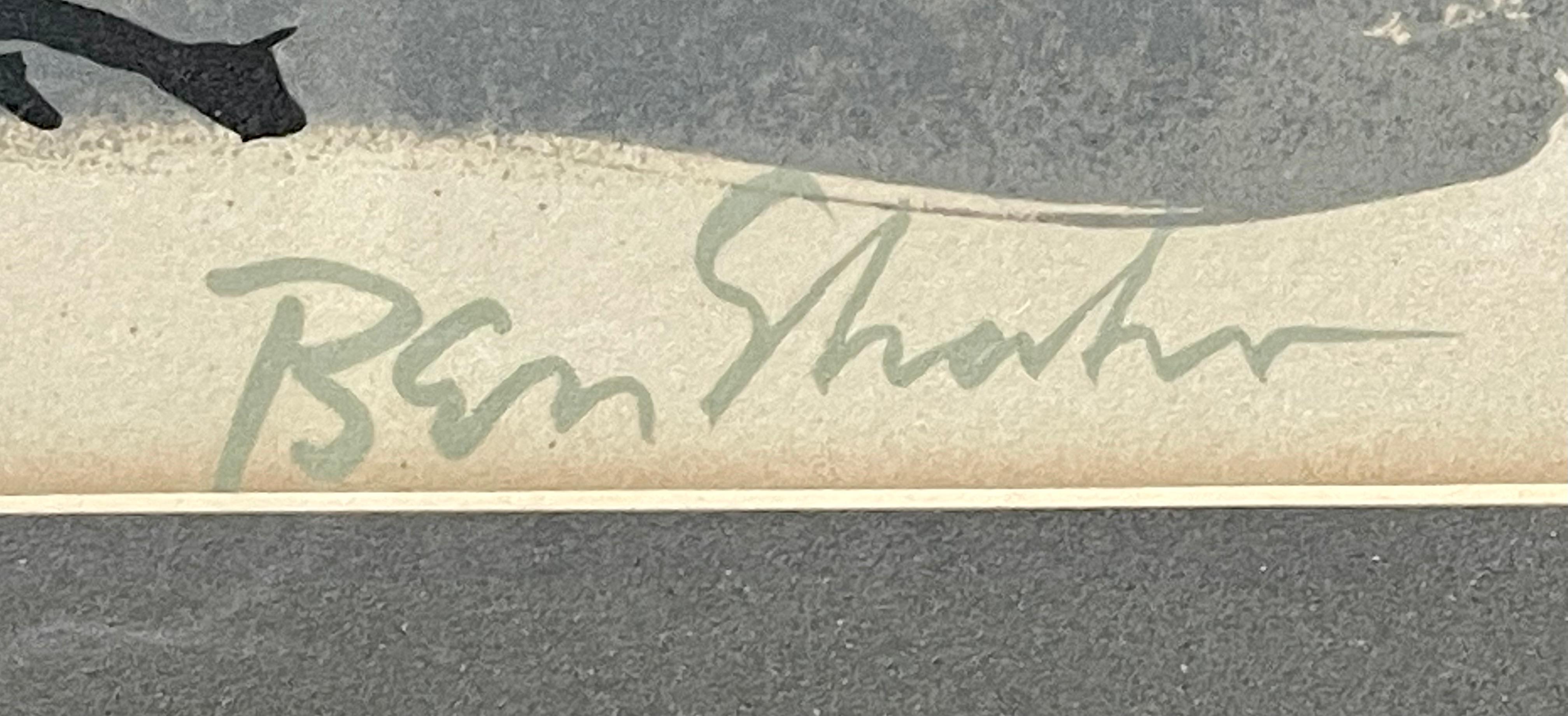 Ben Shahn Lithograph Print. "And Partings One Had Long Seen Coming" Two ...