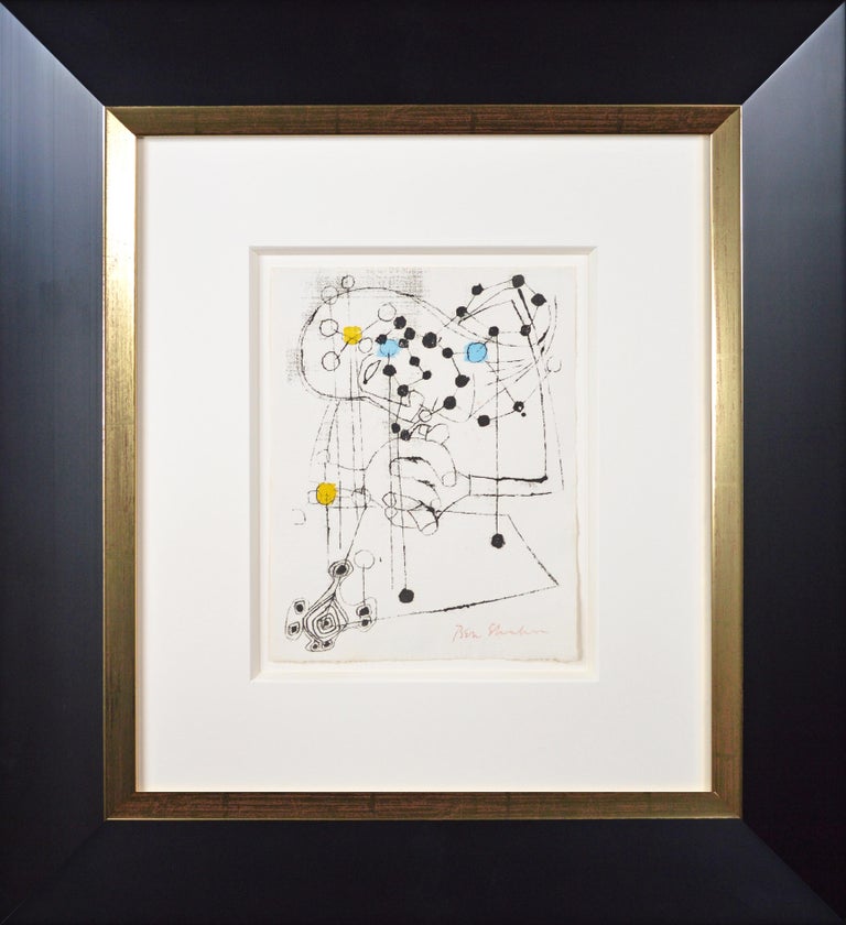 Ben Shahn - 'Scientist' original screenprint figure and constellations ...