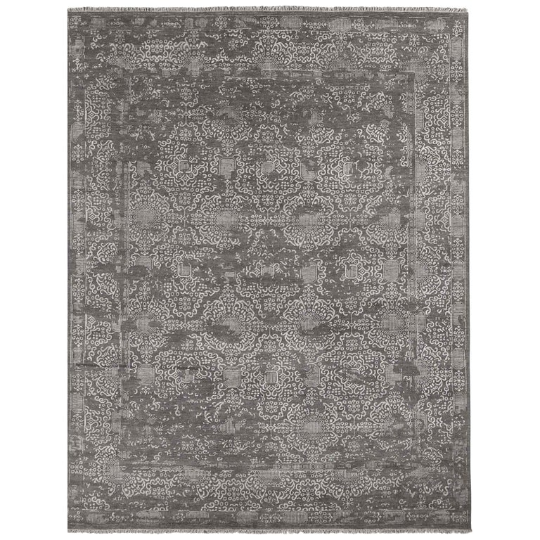 Ben Soleimani Andra Rug - Graphite/Dove 8'x10' For Sale at 1stDibs