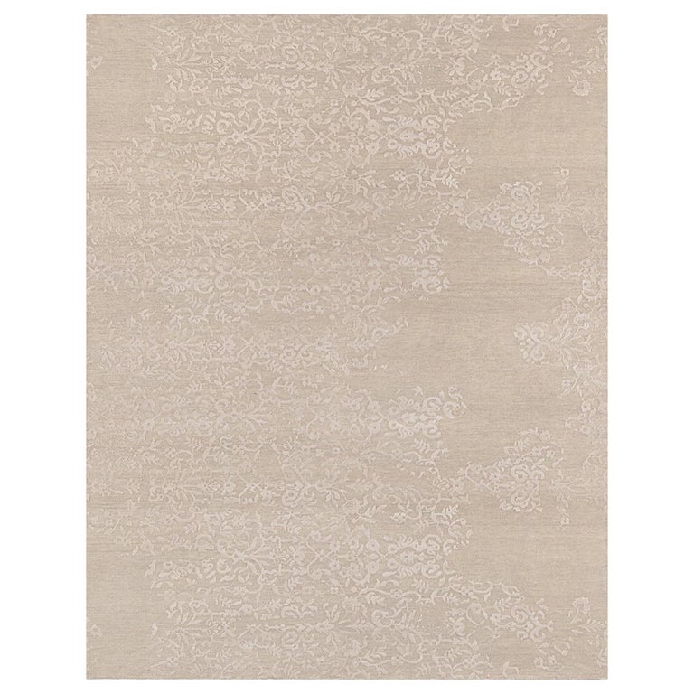 Ben Soleimani Fleur Rug - Light Mink / Bisque 8'x10' For Sale at 1stDibs