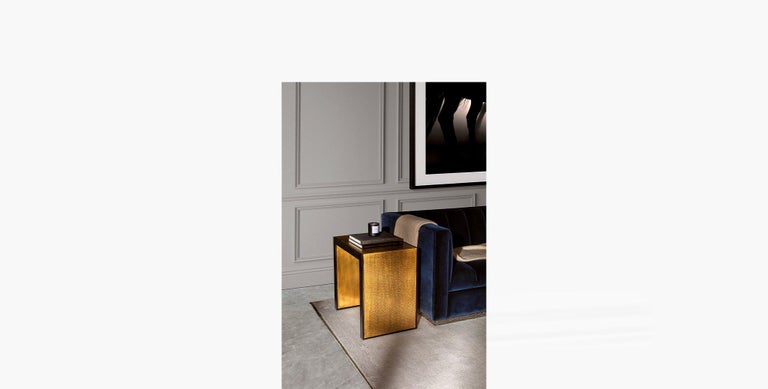 Ben Soleimani Roseau Side Table - Antique Brass For Sale at 1stDibs